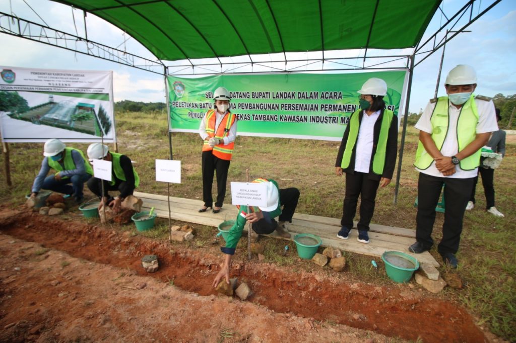 Letakkan Batu Pertama Pembangunan Persemaian Permanen, Bupati Karolin ...